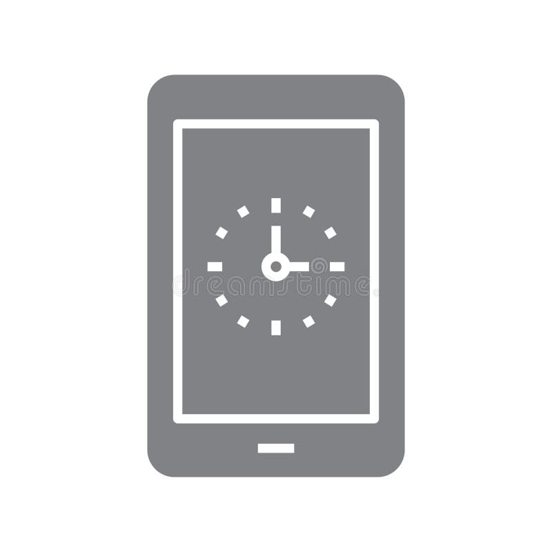 Mobile Phone Clock Icon. Vector Illustration Decorative Design Stock ...