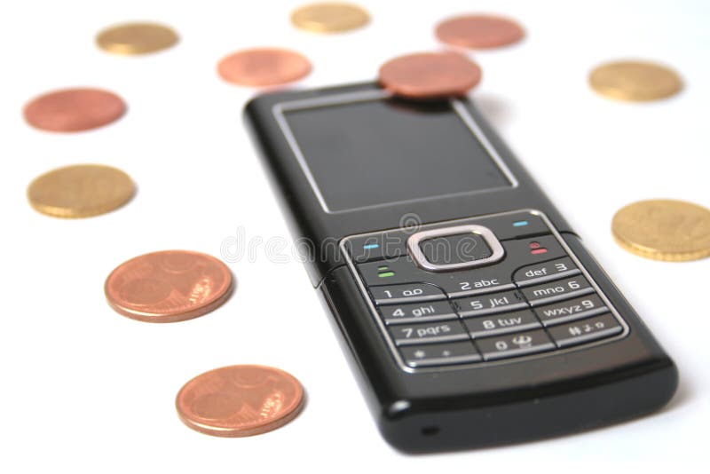 Objects - Cellphone on Money Stock Photo - Image of currency, mobile ...