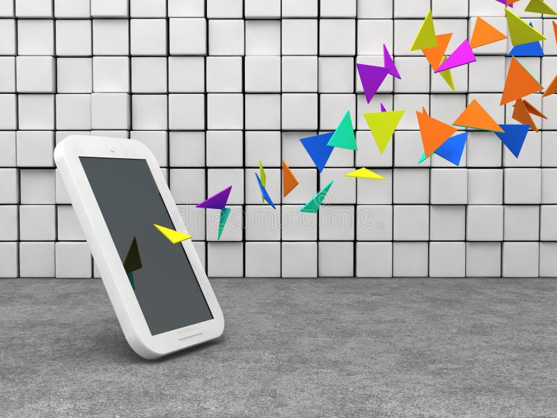 Mobile phone stock illustration. Illustration of devices - 48920636