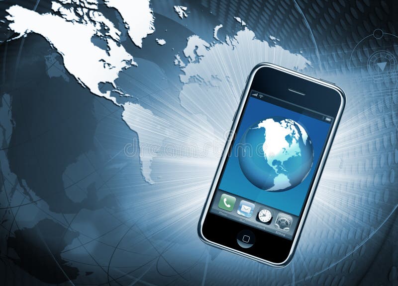 Mobile phone communication editorial stock image. Illustration of phone ...