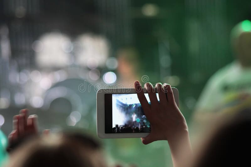 Mobile Phone at a Concert 2 Stock Image - Image of night, live: 79296951