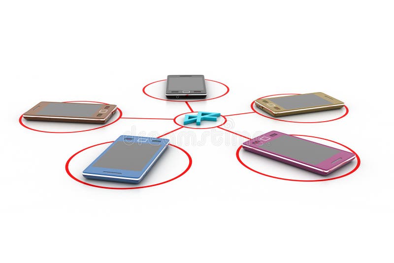 Mobile phone connectivity stock illustration. Illustration of computer ...