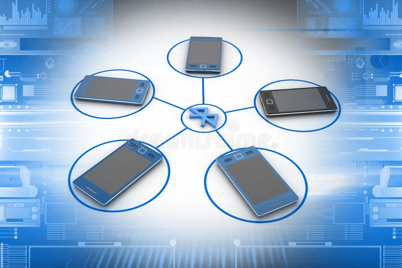 Mobile phone connectivity stock illustration. Illustration of palmtop ...