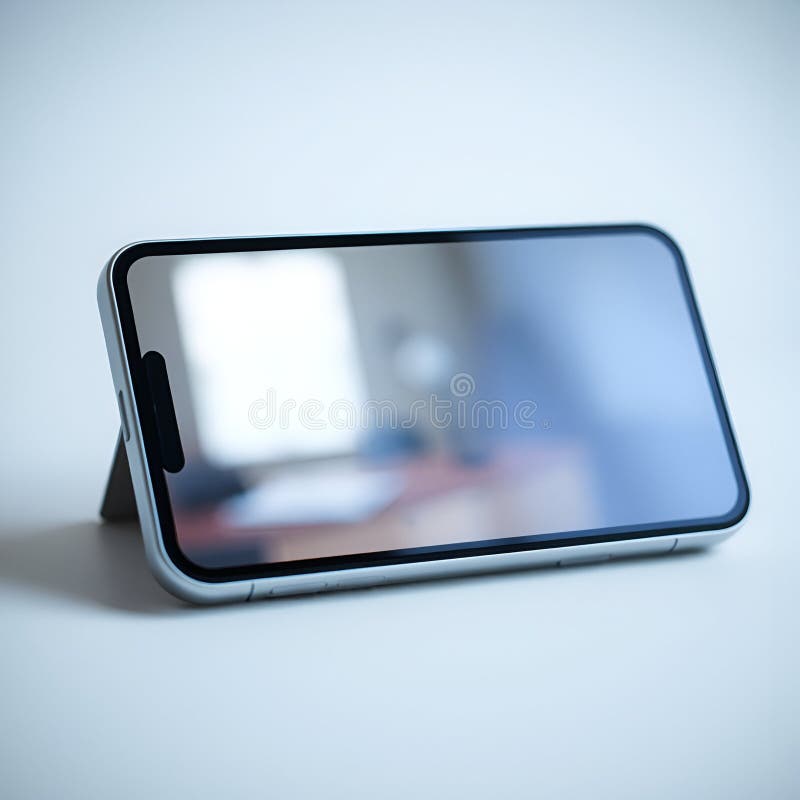 Mobile Phone with Copy Space on Screen Stock Illustration ...