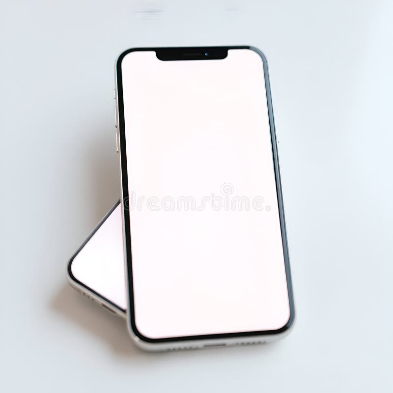 Mobile Phone with Copy Space on Screen Stock Illustration ...