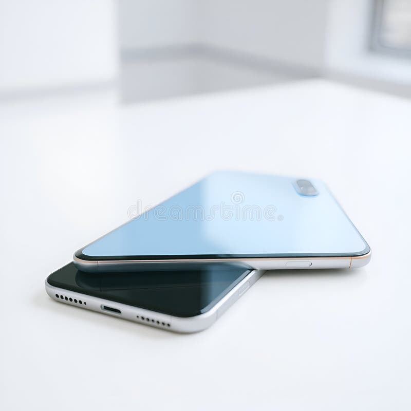 Mobile Phone with Copy Space on Screen Stock Illustration ...