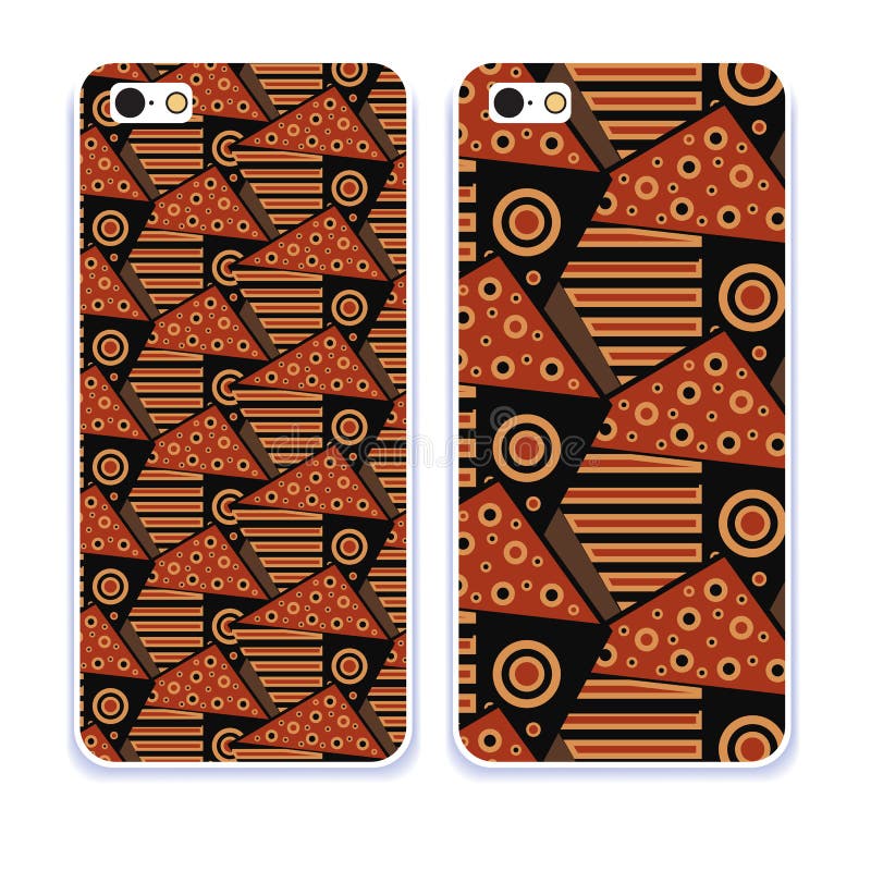 Mobile Phone Cover Back Pattern, Template. Vector Illustration ...