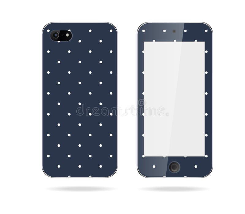 Mobile Phone Cover Back and Screen. Stock Illustration - Illustration ...