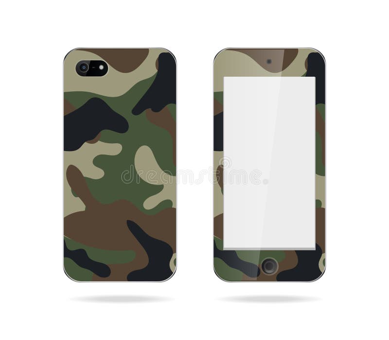 Mobile Phone Cover Back and Screen. Stock Illustration - Illustration ...