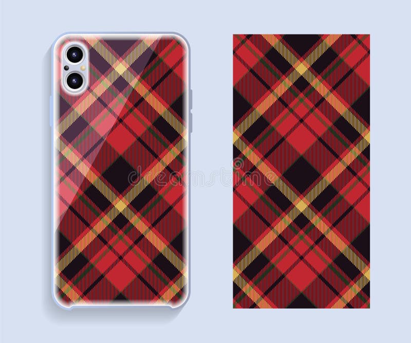 Mobile Phone Cover Design. Template Smartphone Case Vector Pattern ...