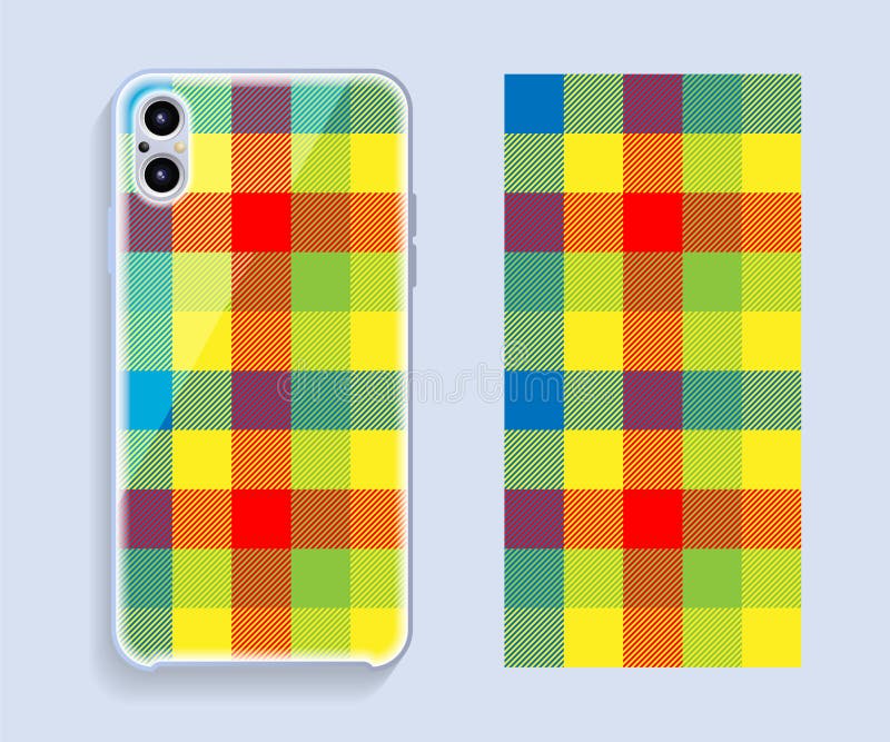 Mobile Phone Cover Design. Template Smartphone Case Vector Pattern ...