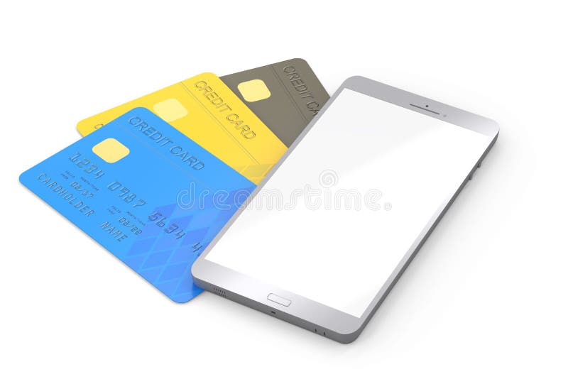 Mobile Phone with Credit Card Stock Image - Image of phone, mobile ...