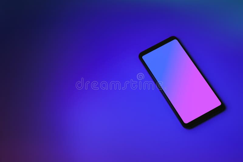 Mobile Phone on the Dark Blue Gradient Stock Image - Image of business ...