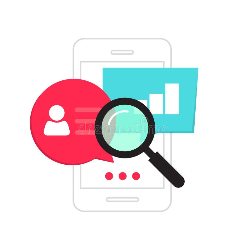 Statistics Research Icon Vector, Flat Style Analysis Data with Growth ...