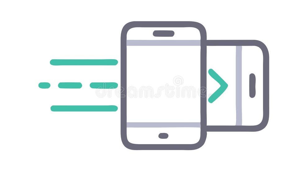 Mobile Phone Data Transfer Icon, for Sync and Connectivity, Vector ...