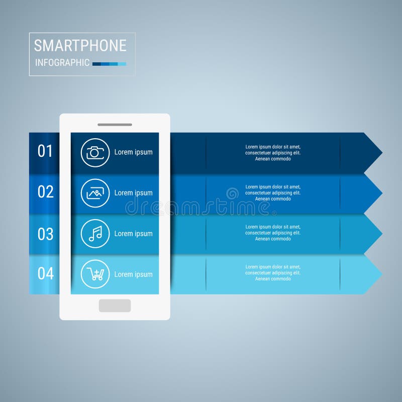 Mobile Phone Design Elements Infographic Template. Stock Vector ...