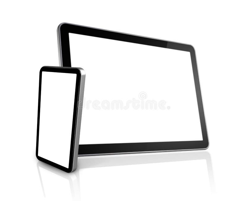 Mobile Phone and Digital Tablet Pc Computer Stock Illustration ...