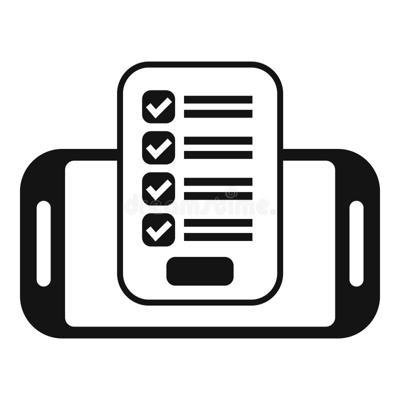 Mobile Phone Displaying Checklist for Approving Document Stock Vector ...