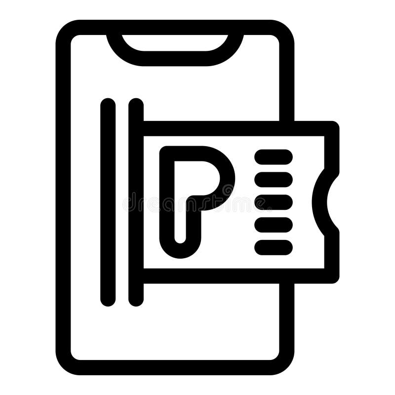Mobile Phone Displaying Parking Ticket Icon for Digital Fine Payment ...