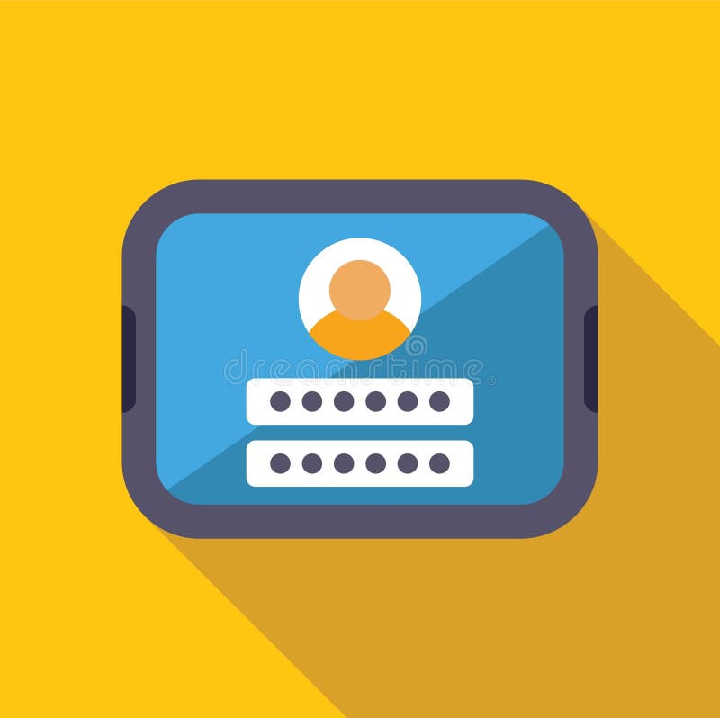 Mobile Phone Displaying User Profile with Login and Password Form Stock ...