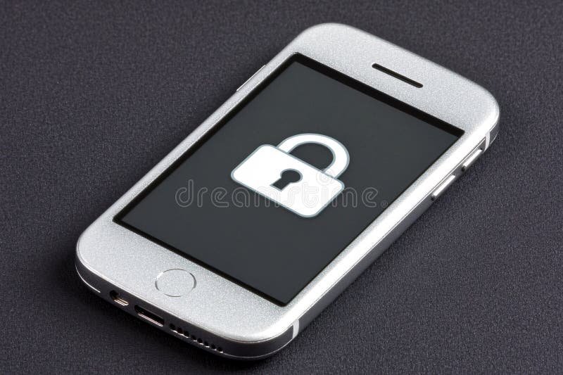A Mobile Phone Displays a Glowing Lock Icon on the Screen, Symbolizing ...