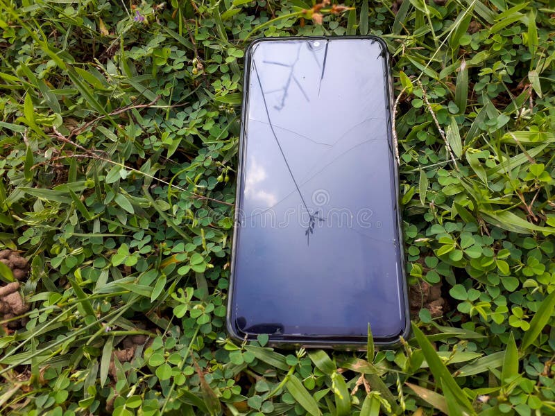 Mobile Phone Drop in Ground, Smartphone Drop in Ground. Wireless ...