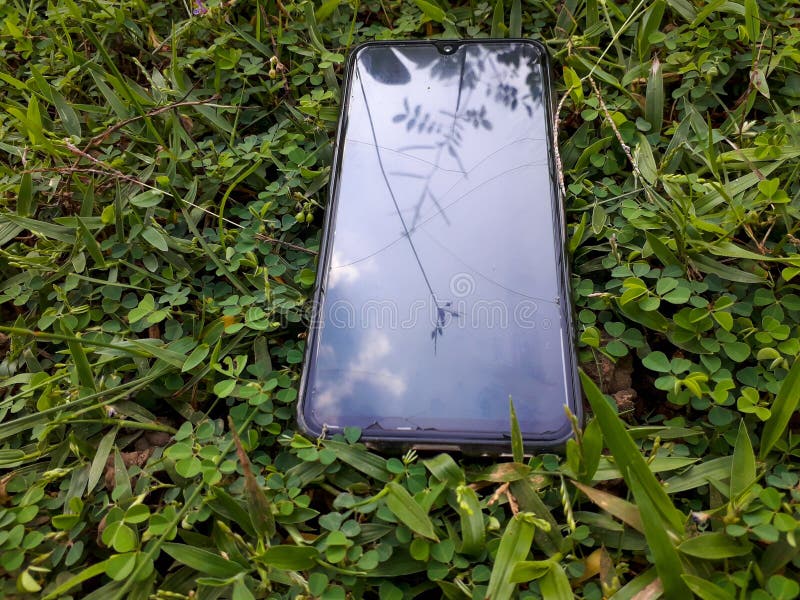 Mobile Phone Drop in Ground, Smartphone Drop in Ground. Wireless ...