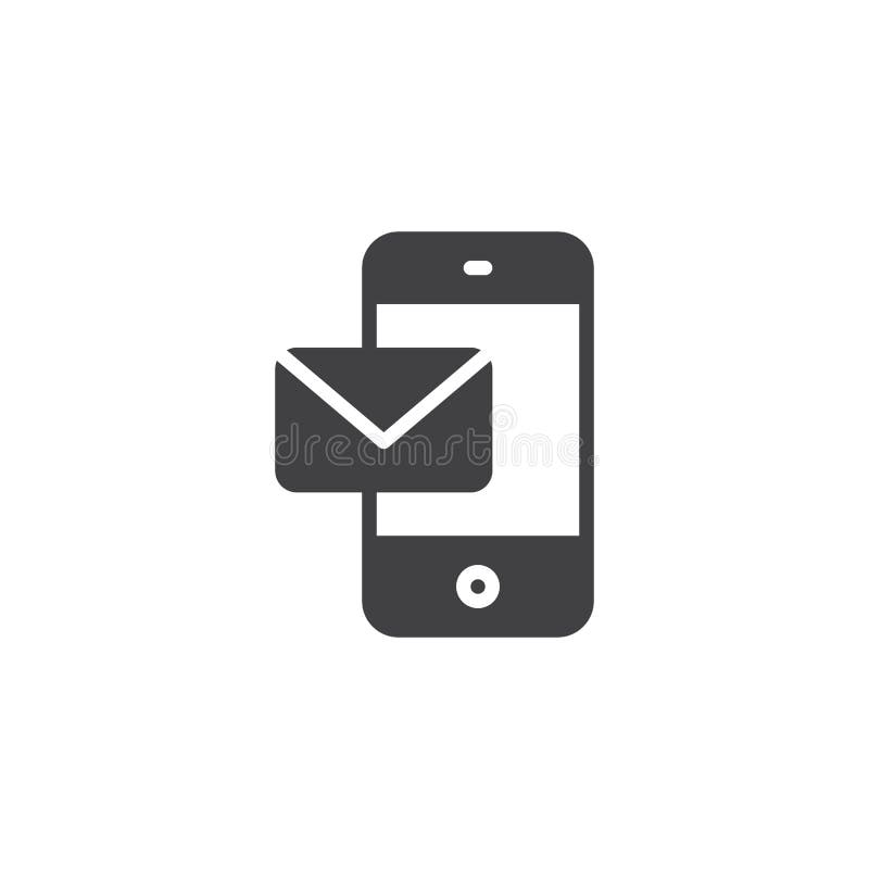Mobile Mail Send Outline Icon Stock Vector - Illustration of outline ...