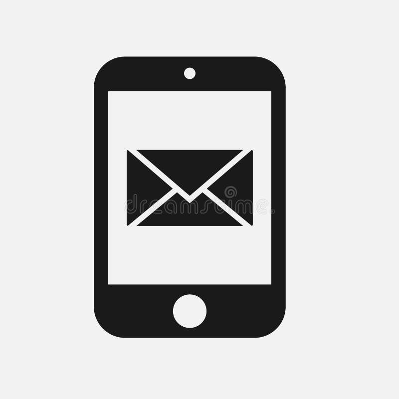Mobile Phone Email Message Icon Stock Illustration - Illustration of ...