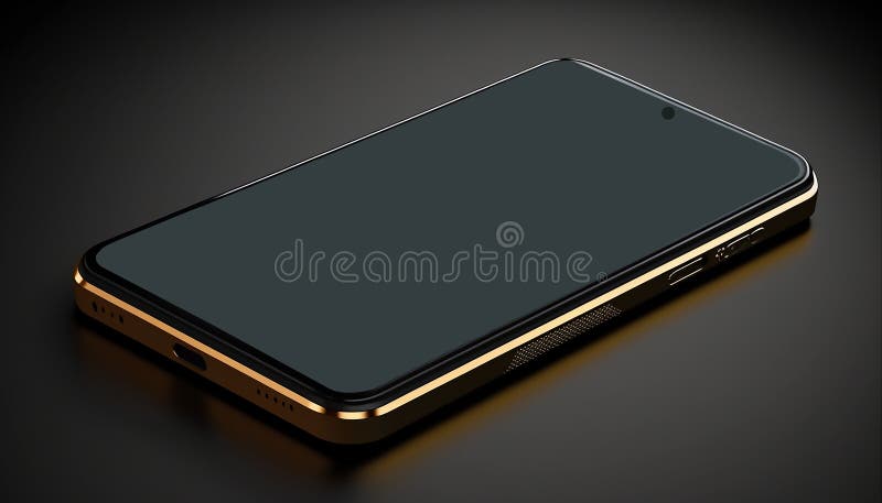 Mobile Phone with Empty Screen Stock Illustration - Illustration of ...