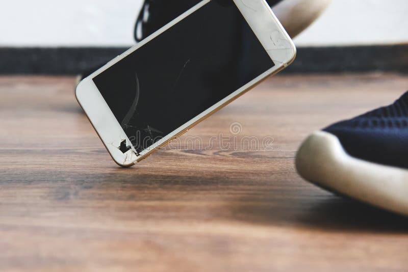 Mobile Phone Falls To the Ground Stock Image - Image of glass ...