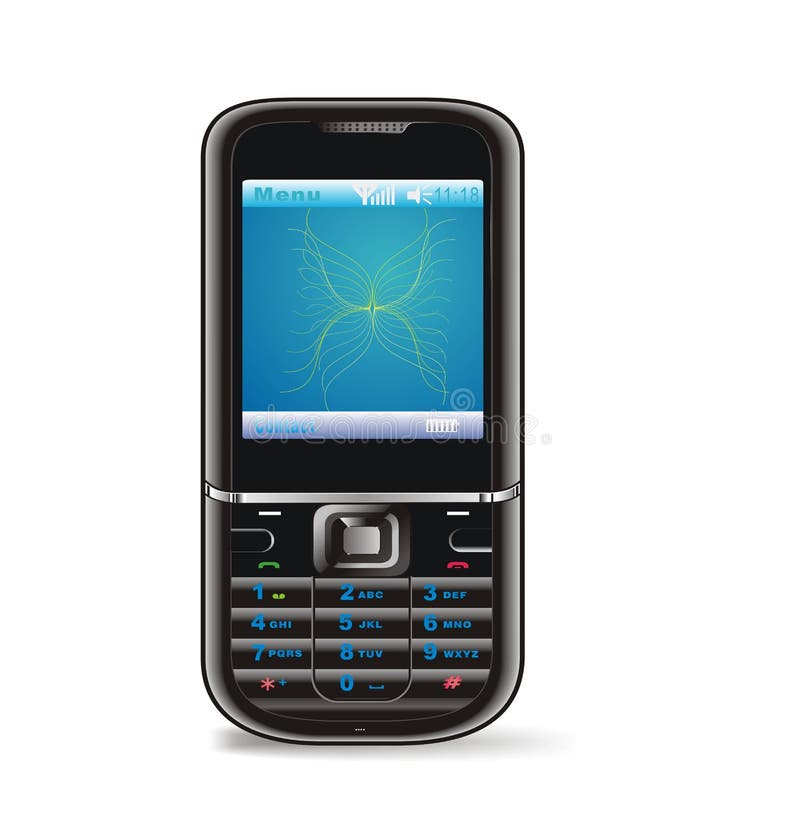 Mobile Phone Features stock illustration. Illustration of technology ...