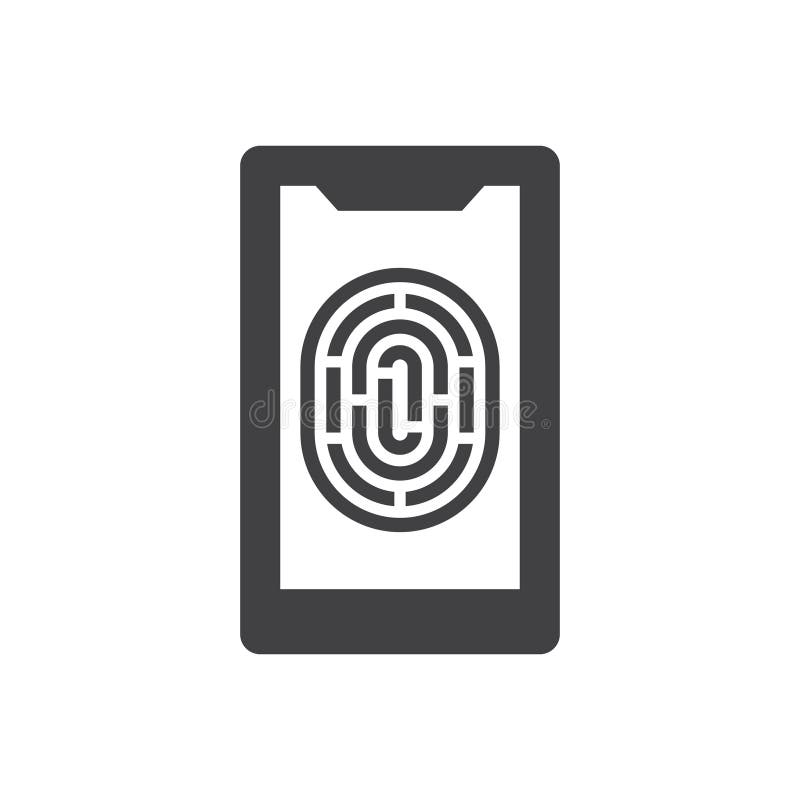 Fingerprint Icon, Biometric Identification Symbol Stock Vector ...