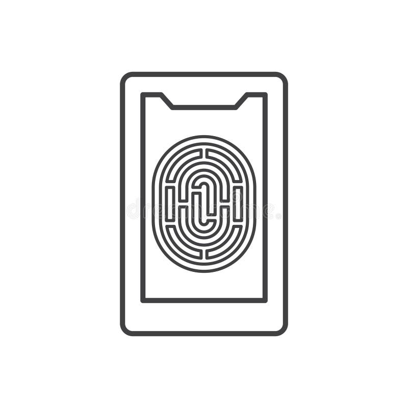 Fingerprint Phone Icon Stock Illustrations – 7,142 Fingerprint Phone ...