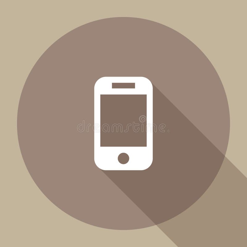 Mobile phone flat icon stock vector. Illustration of graphic - 95901864