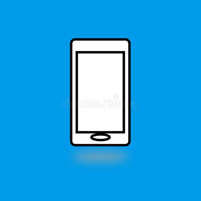 Mobile phone flat icon stock illustration. Illustration of designed ...