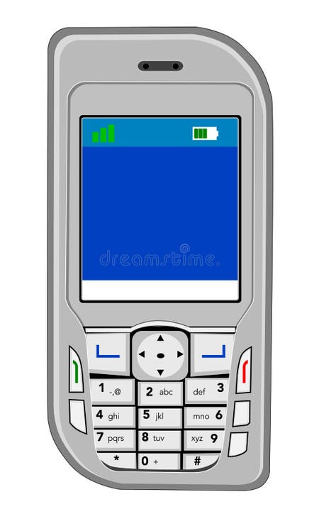 Mobile phone front view stock vector. Illustration of telecommunication ...