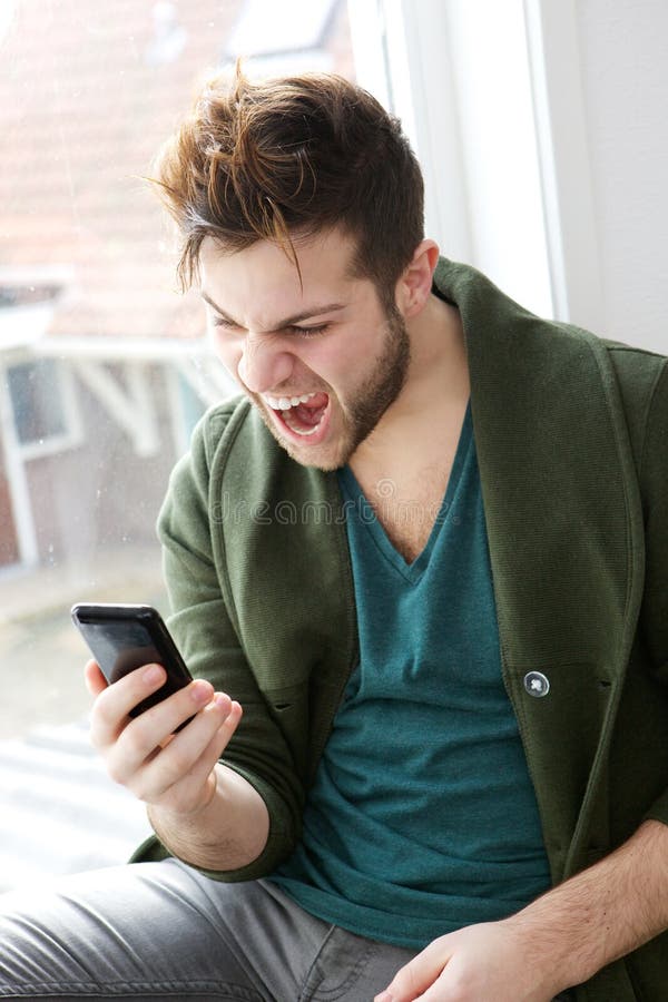 Mobile phone frustration stock photo. Image of mobile - 38886780