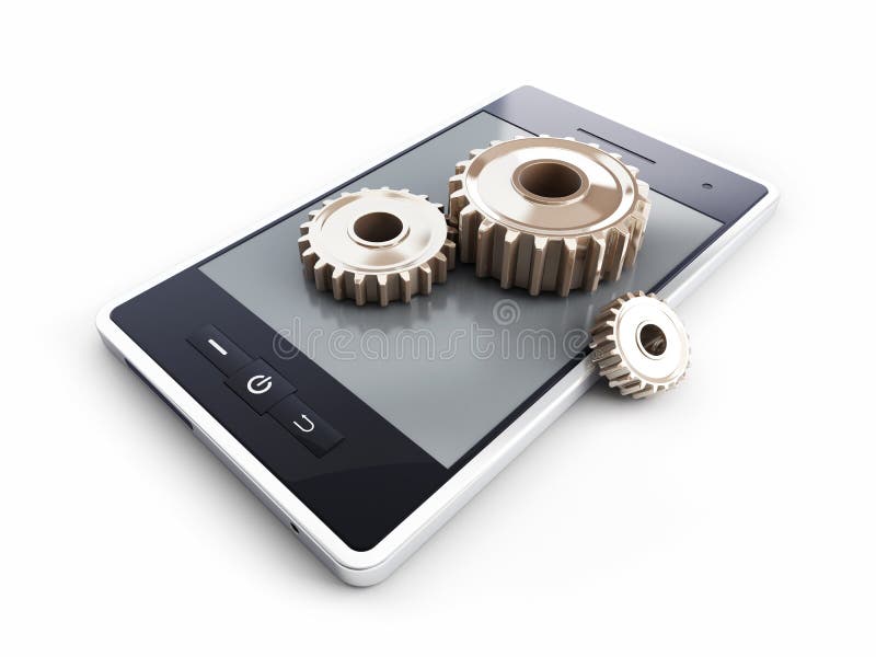 Phone Gear Information Icon. Simple Line, Outline Vector of Project ...