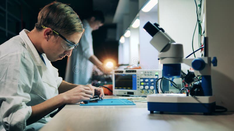 Microchips are Getting Relocated by an Automated Device Stock Video ...