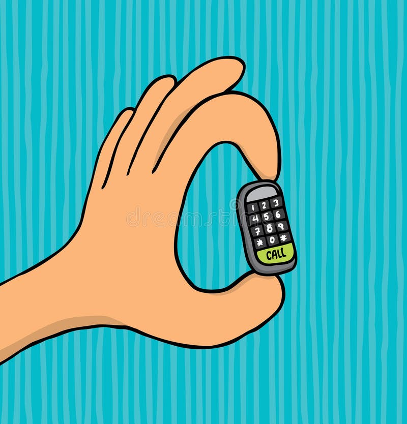 Mobile Phone Getting Smaller Stock Illustration - Illustration of ...