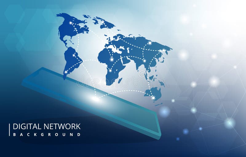 Mobile Phone Global Digital Network Communication Connection Internet ...