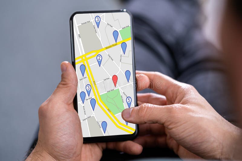 Mobile Phone GPS Navigator stock image. Image of engine - 218663669