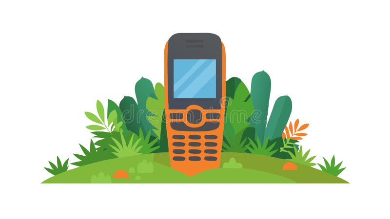 Mobile Phone with Green Landscape, Vector Design Generative AI Stock ...