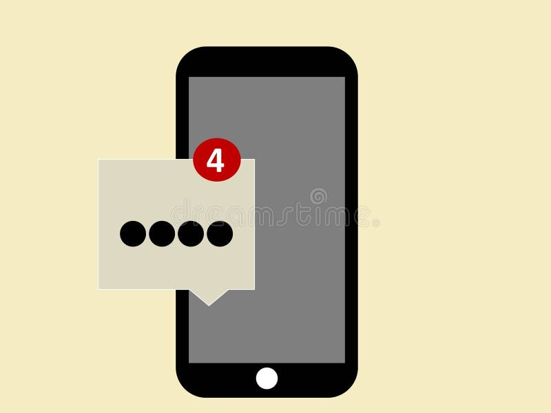 Grey Bubble Speech on Smartphone. Stock Illustration - Illustration of ...