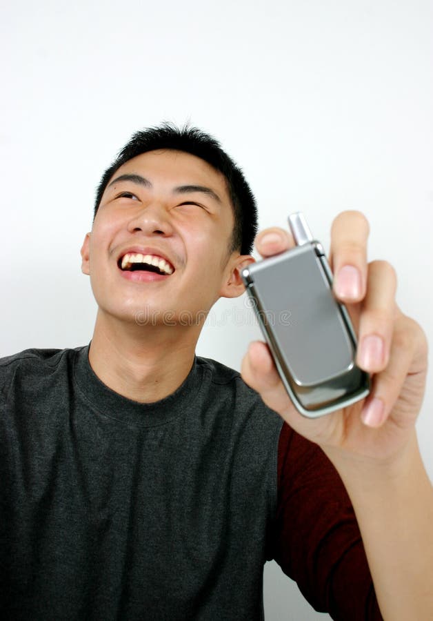 Mobile phone guy stock image. Image of chat, chinese, child - 1049473