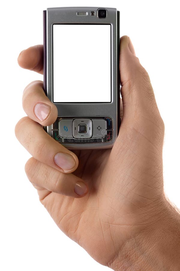 Cellular Telephone in Hand stock image. Image of male, hand - 343115