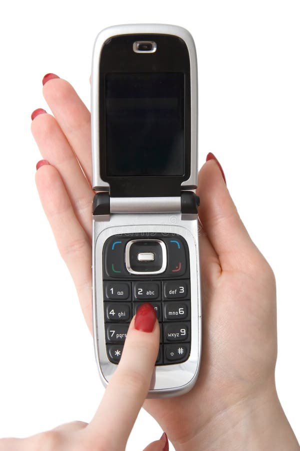 Mobile phone in hand stock image. Image of cosmetics, business - 1867955