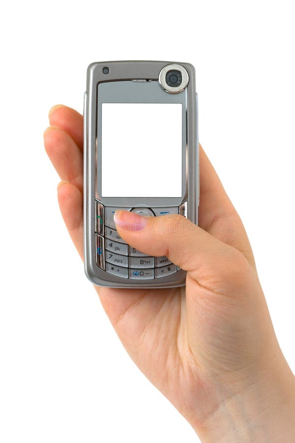Female Hand Holding Mobile Phone Stock Image - Image of data, camera ...
