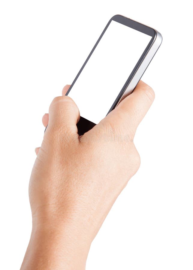 Mobile Phone in Hands Isolated Stock Photo - Image of electronic ...